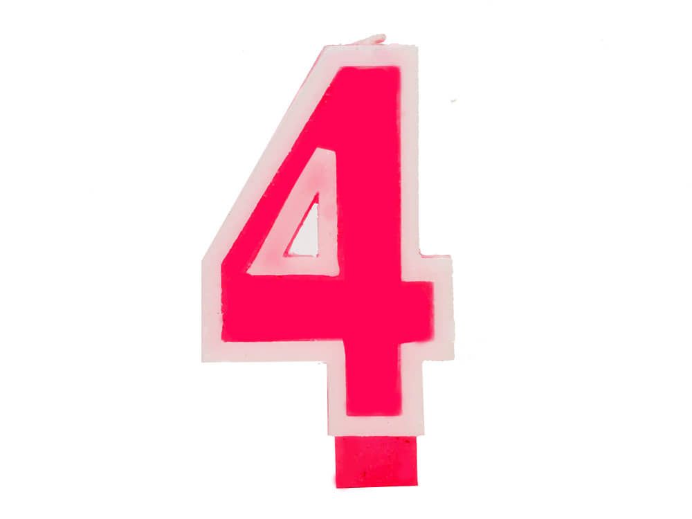 Buy Number Four Candle Online - Order Now