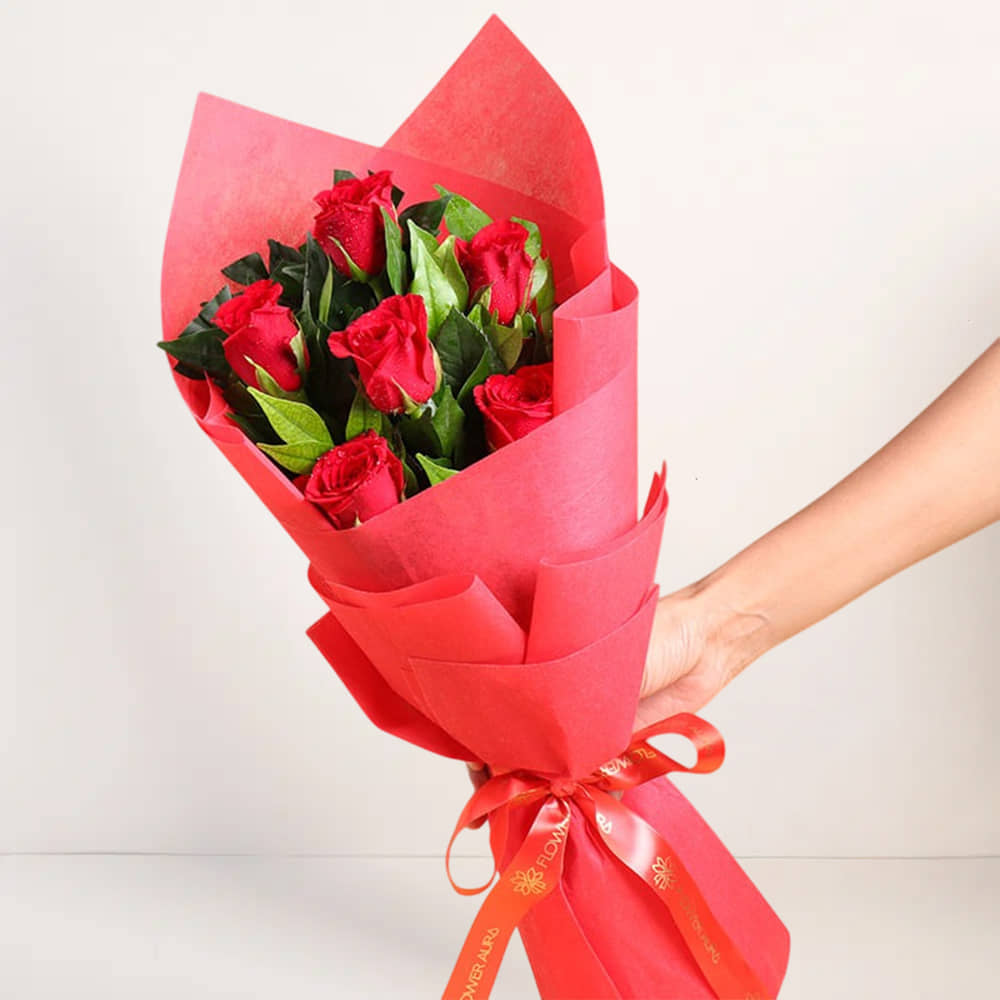 Buy Bunch Of 6 Red Roses Online - Order Now