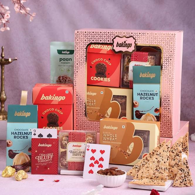 Buy All-in-One Indulgence Gift Hamper with Playing Cards Online - Order Now