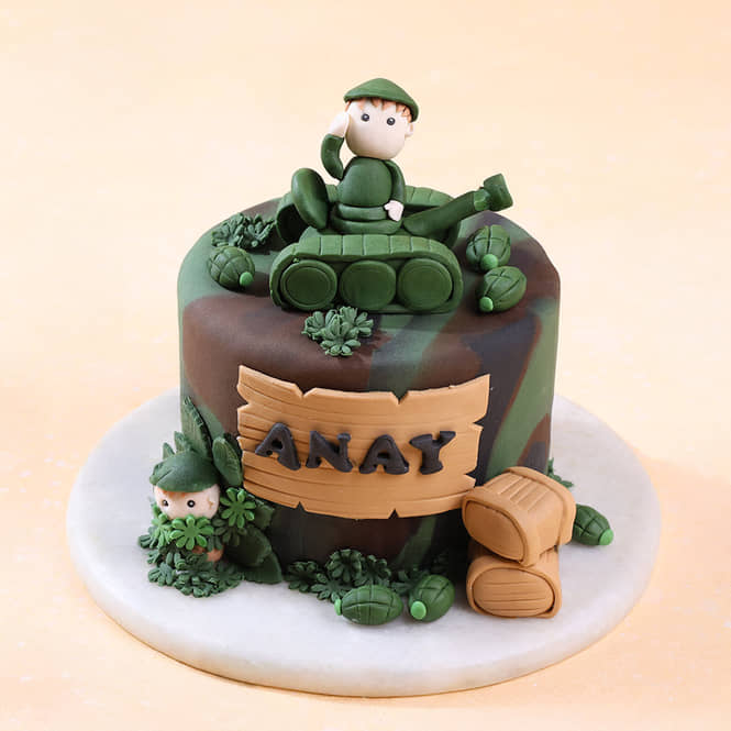 Buy Army Soldiers Theme Cake Online - Order Now