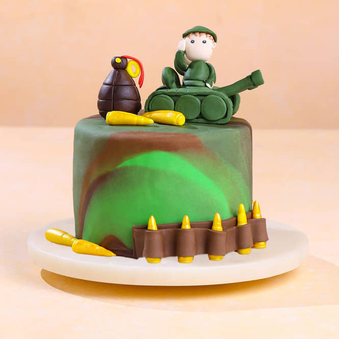 Buy Army Tank N Soldier Cake Online - Order Now