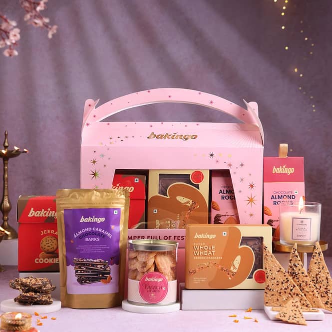 Buy Festive Treasure Gift Hamper With Candle Online - Order Now