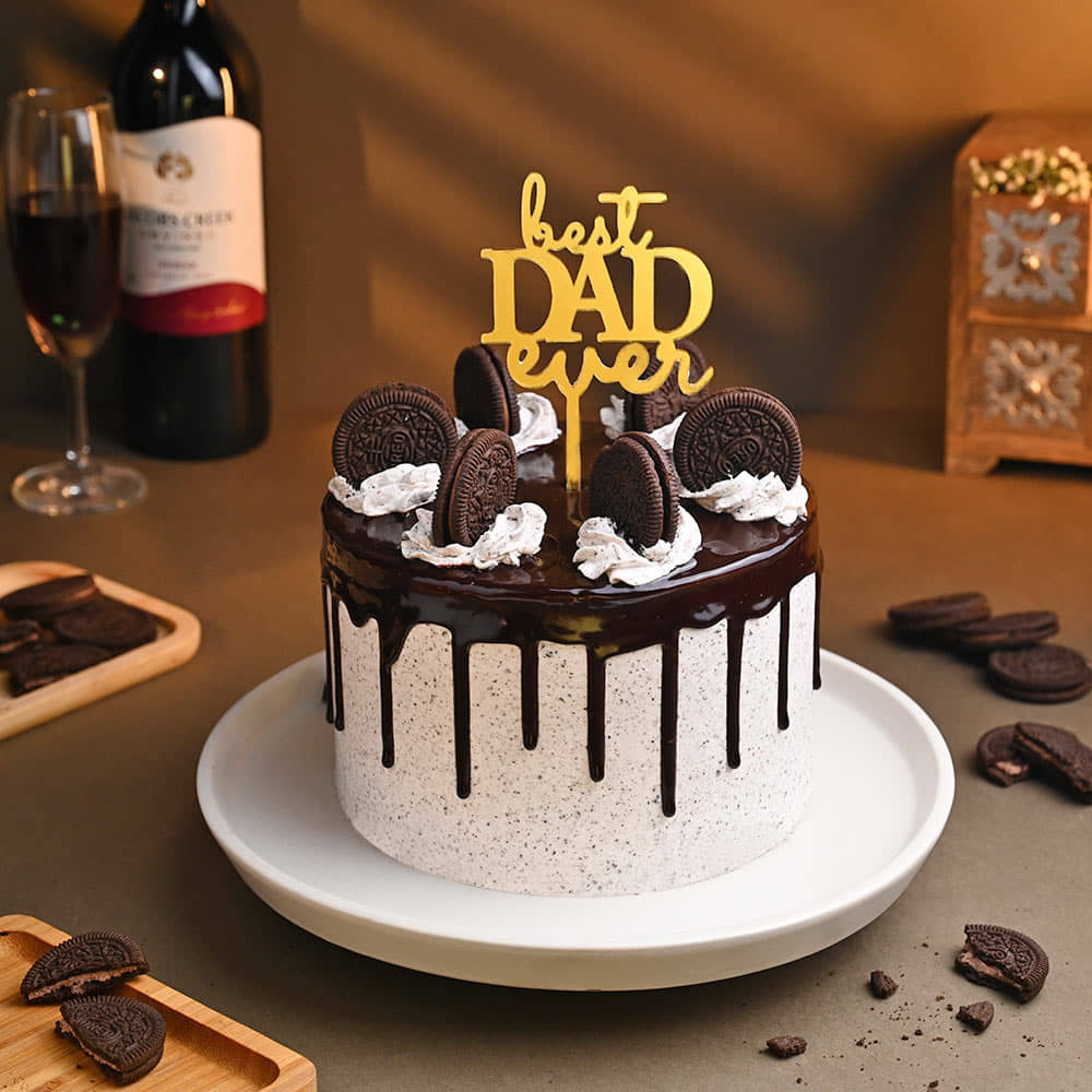 Buy Best Dad Choco Oreo Cake Online - Order Now