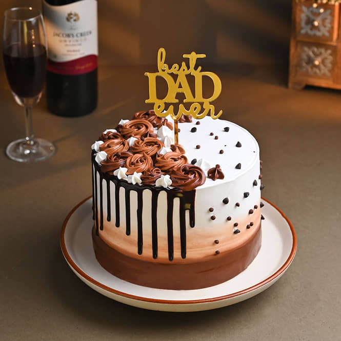 Buy Best Dad Ever Chocolate Cake Online - Order Now