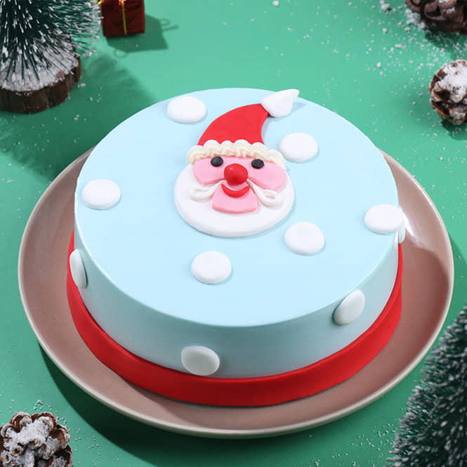 Buy Blushing Santa Christmas Cake Online - Order Now