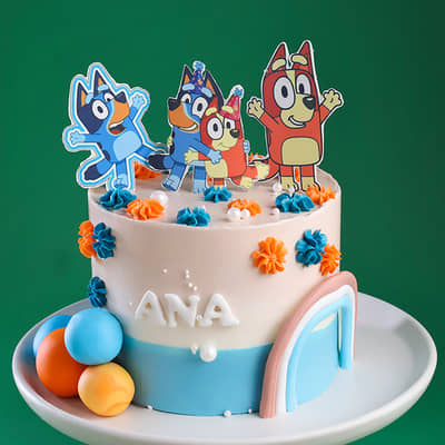 Bluey Theme Cakes Online | Bluey Kids Cakes by Bakingo