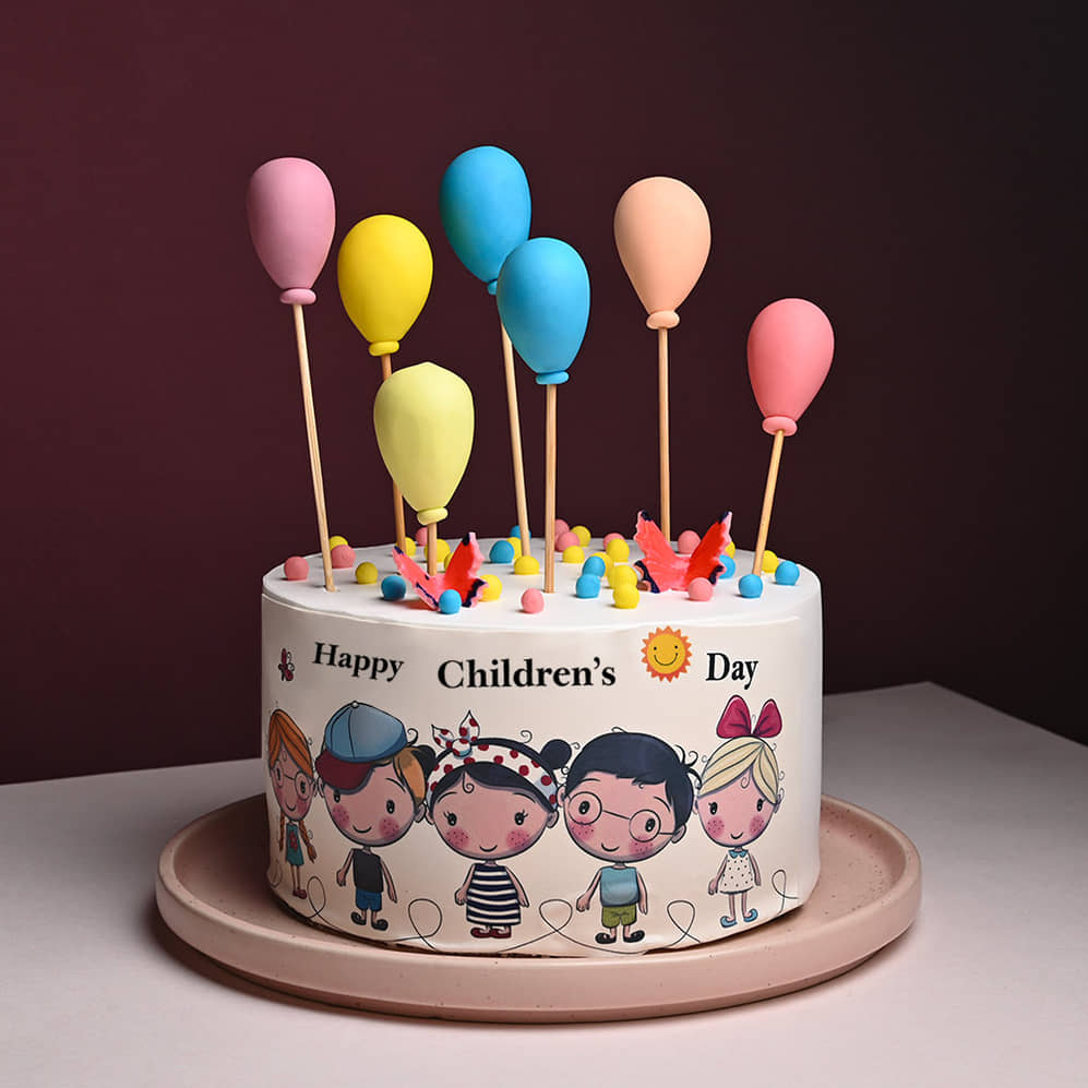 Buy Dainty Pineapple Childrens Day Semi Fondant Cake Online - Order Now