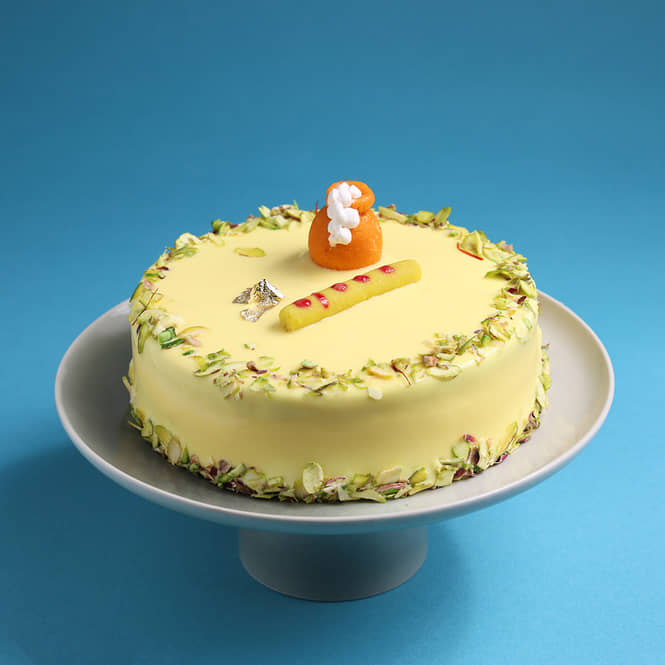 Buy Eggless Rasmalai Matka Janmashtami Cake Online - Order Now