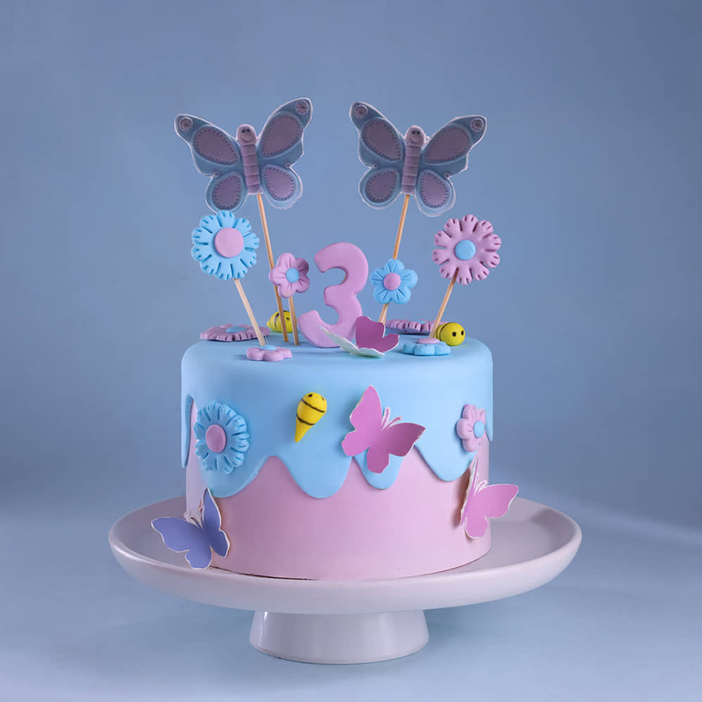 Buy Fluttering Butterflies Theme Cake Online - Order Now