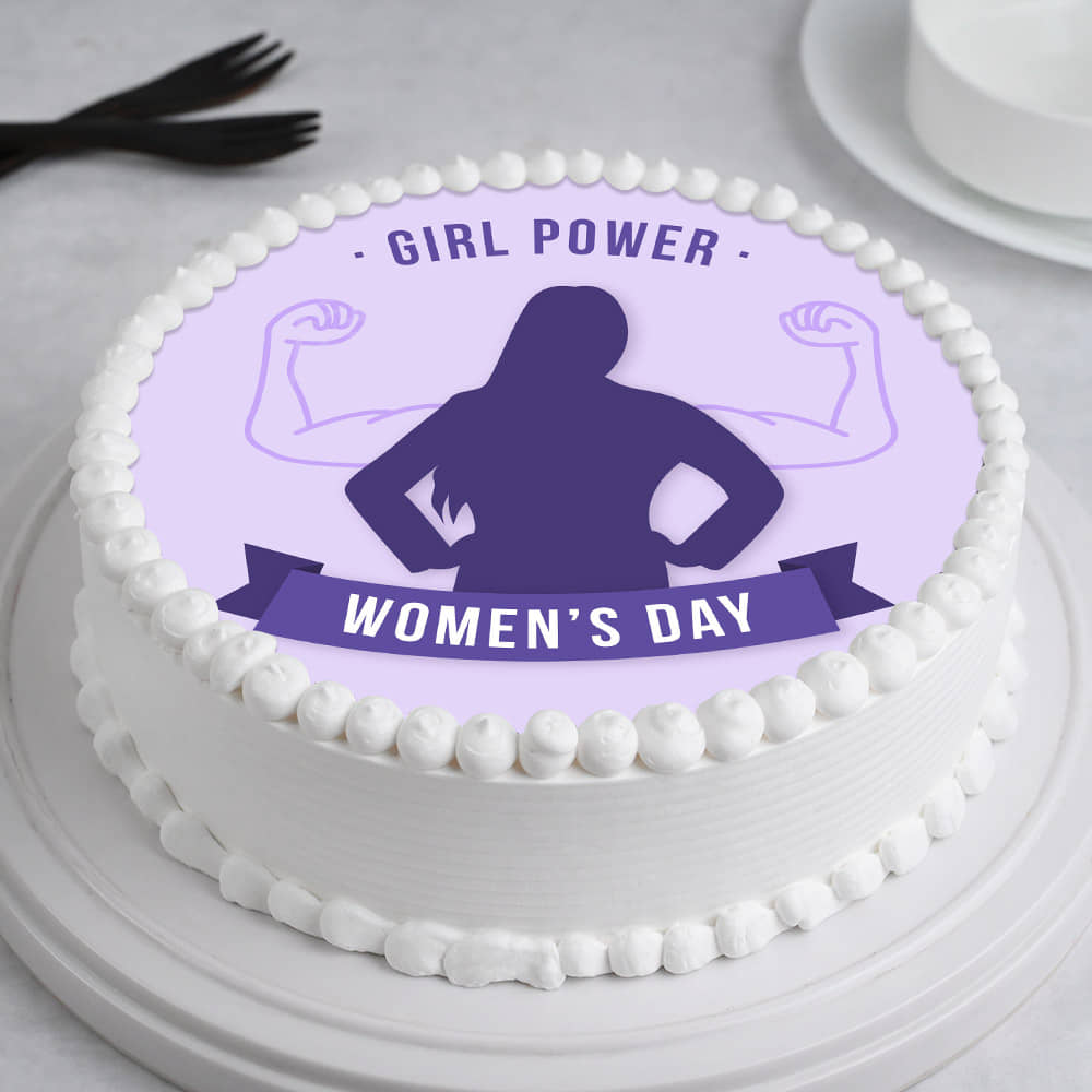 Buy Girl Power Women's Day Cake-Girl Power Photo Cake