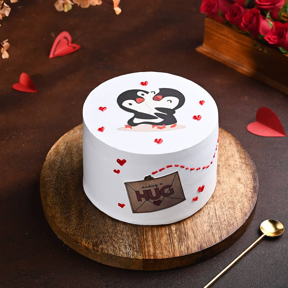 Buy Hugging Penguins Cake Online - Order Now