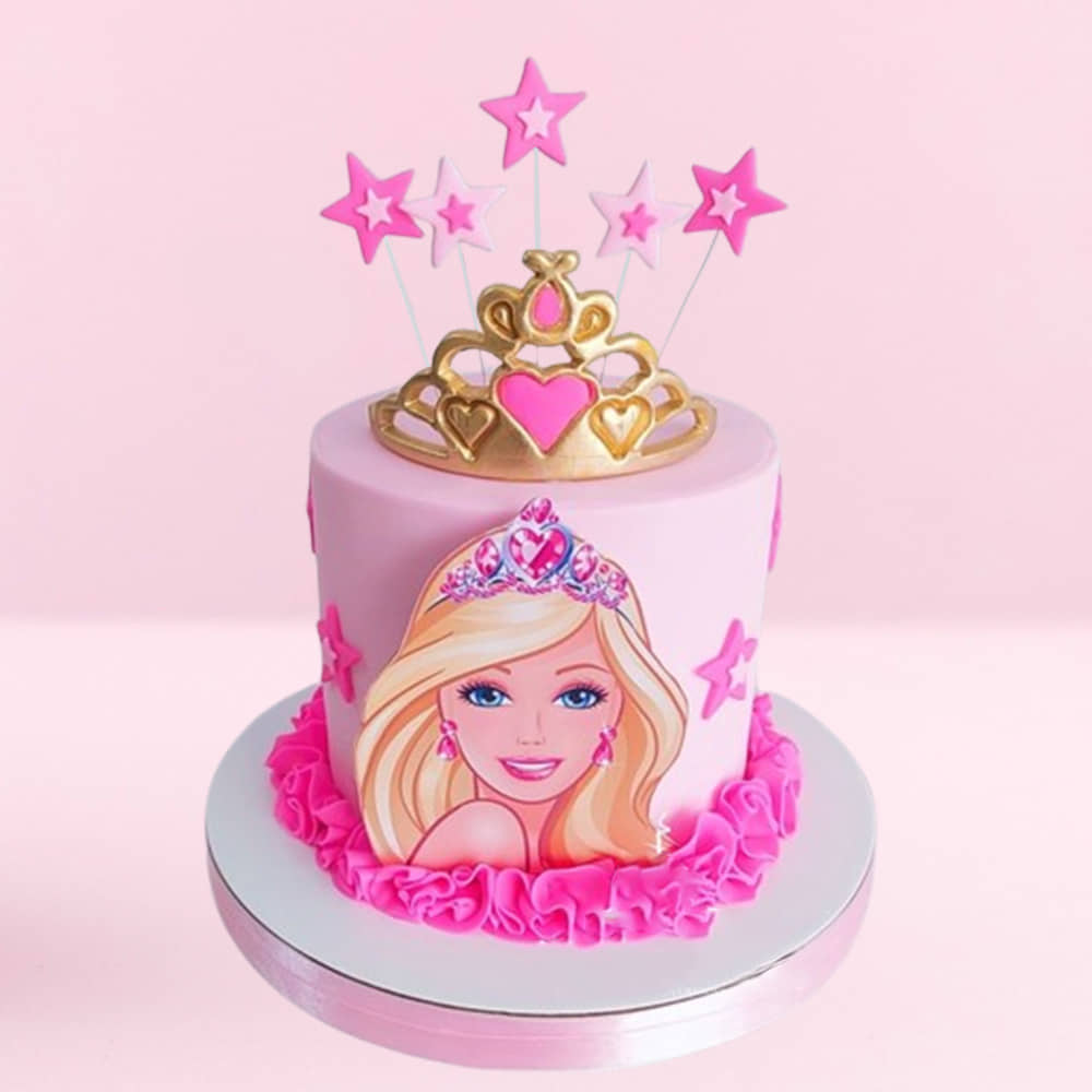 Buy Iconic Barbie Pink Cream N Fondant Cake Online - Order Now