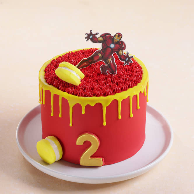 Buy Iron Man In Action Theme Cake Online - Order Now