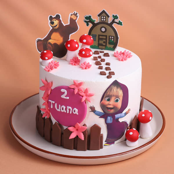 Masha And Bear Theme Cake | Cakes for Kids Online