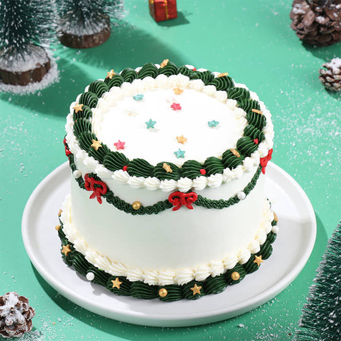 Buy Merry Moments Wreath Cake Online - Order Now