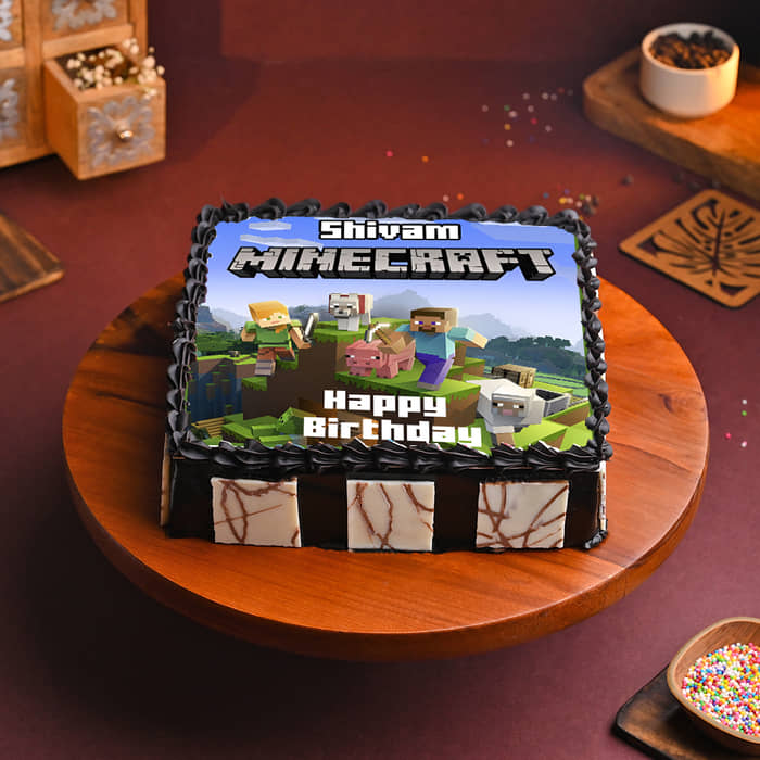 Minecraft Theme Cake Online | Order Online Minecraft Theme Cakes