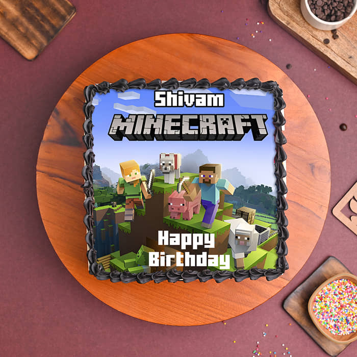 Minecraft Theme Cake Online | Order Online Minecraft Theme Cakes