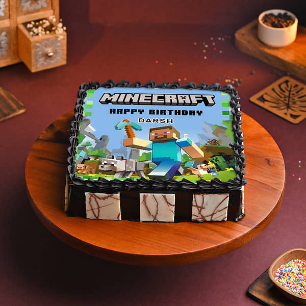 Minecraft Theme Cake Online | Order Online Minecraft Theme Cakes