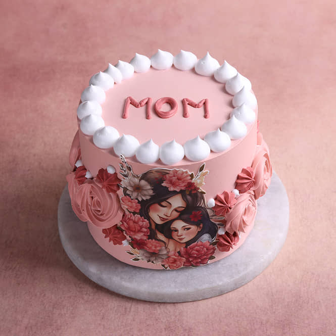 Buy Moms Floral Embrace Cake Online - Order Now