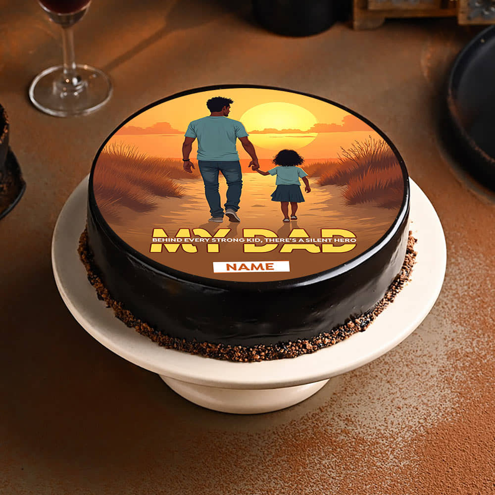 Buy My Dearest Dad Personalised Cake Online - Order Now