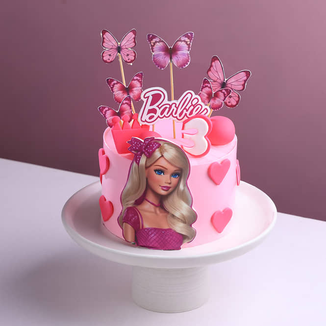 Buy Pink Wonder Barbie Theme Cake Online - Order Now