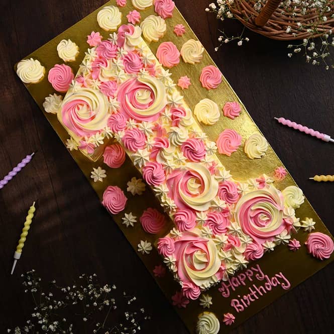 Buy Rosettes Number Cake Online - Order Now