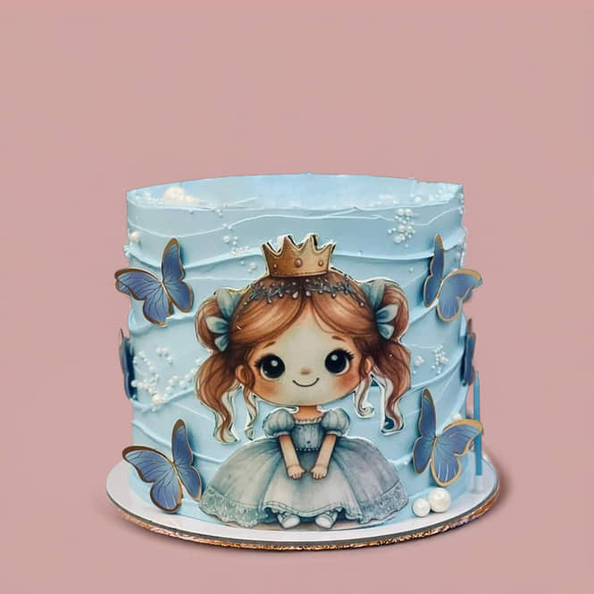 Buy Royal Princess Blue Butterfly Cake Online - Order Now