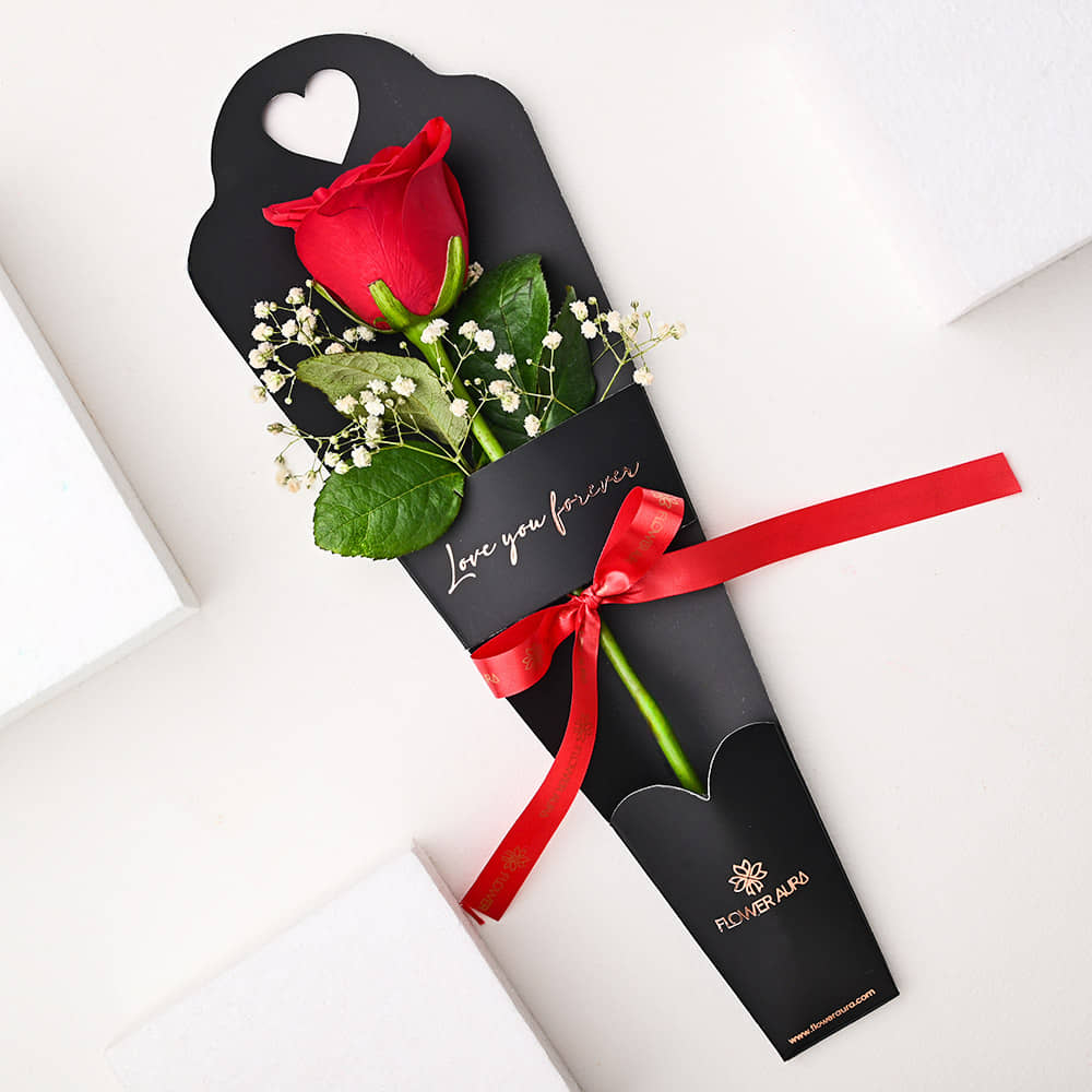 Buy Single Red Rose Online - Order Now