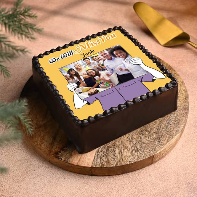 Buy Farewell Photo Cake Square Shape 1 Online - Order Now