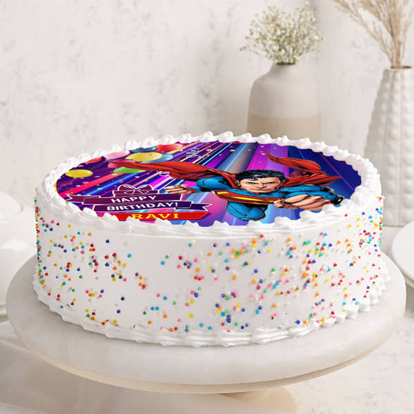 Superman Cakes Online | Superman Theme Cakes for Kids Birthday
