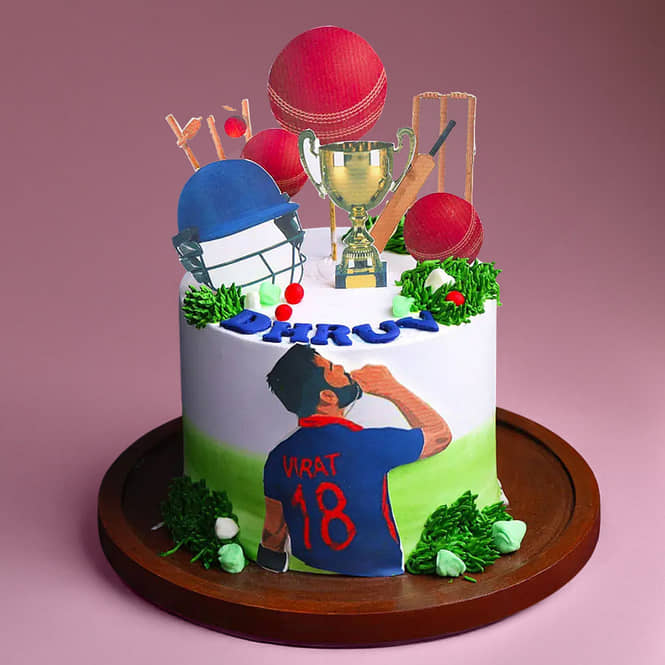 Buy Virat Cricket Theme Cake Online - Order Now